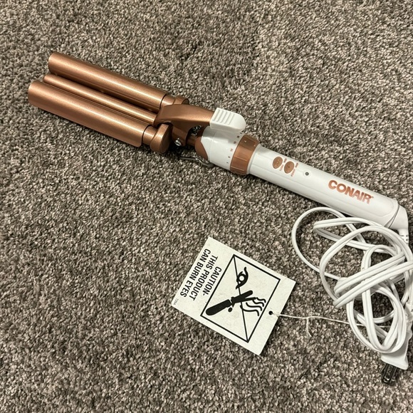Conair Hair Conair Double Ceramic 3 Barrel Curling Iron Hair Waver